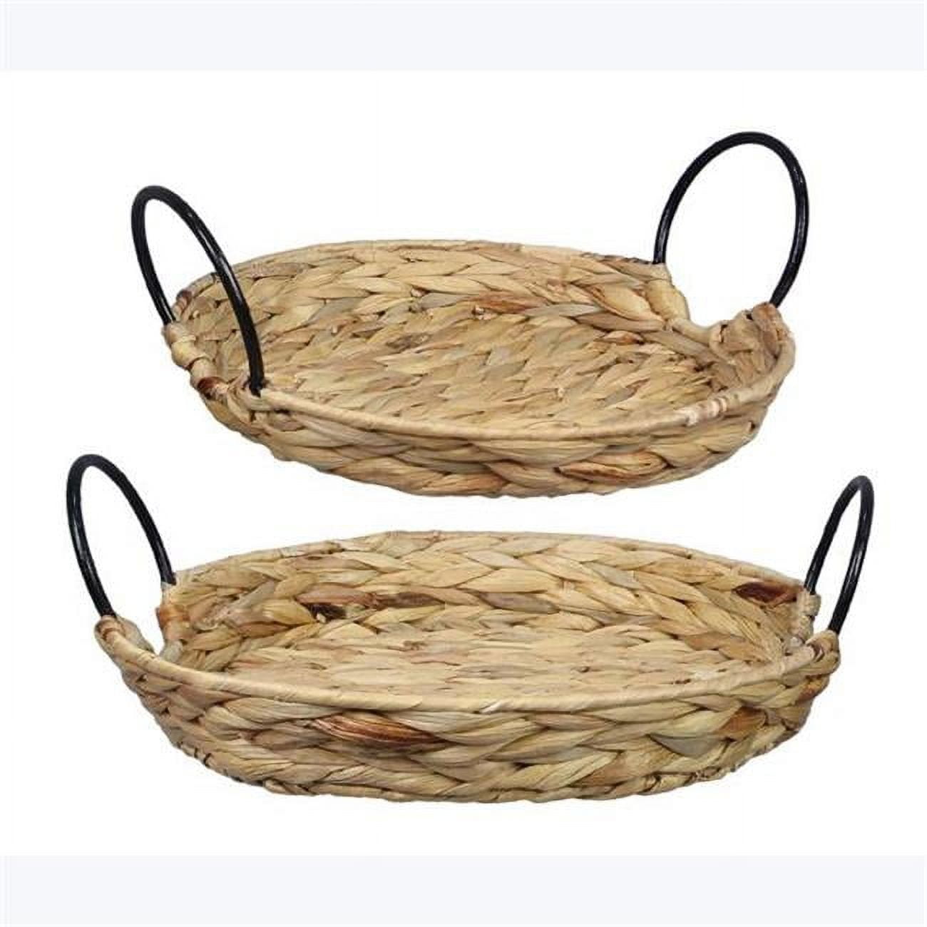 Grass Weaved Tabletop Tray, Set of 2 - Walmart.com