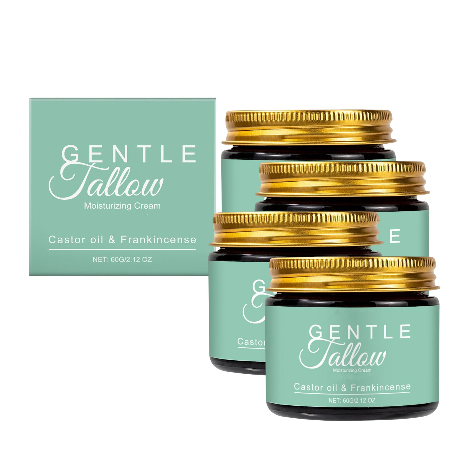 Grass-fed Beef Tallow with Frankincense Oil & Castor oil, Organic Beef ...