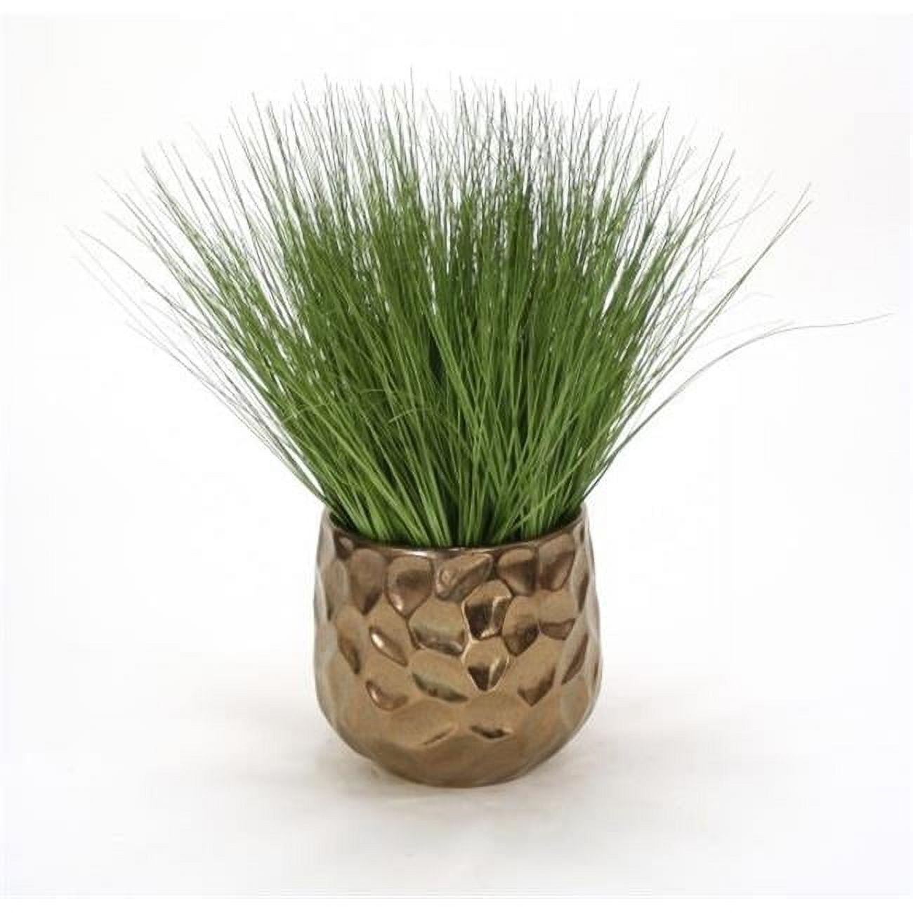 Grass in Medium Burnt Gold Gabi Planter, Green - Walmart.com