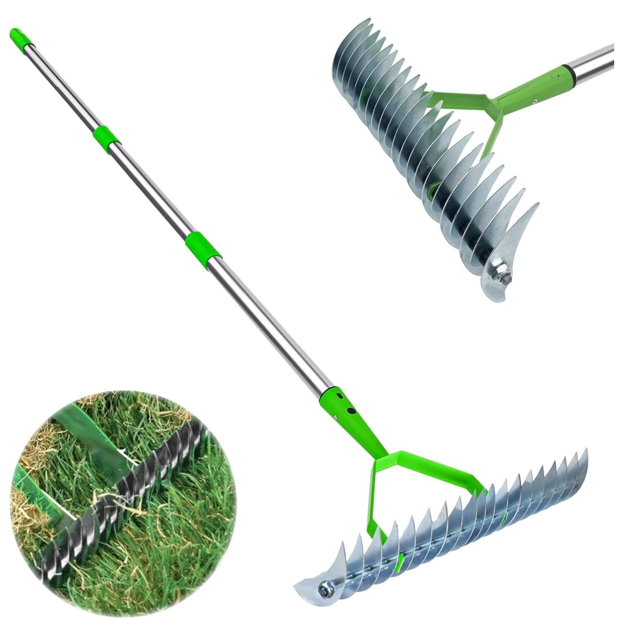 Grass rake, 12.8-inch wide weed rake, used for cleaning dead grass ...