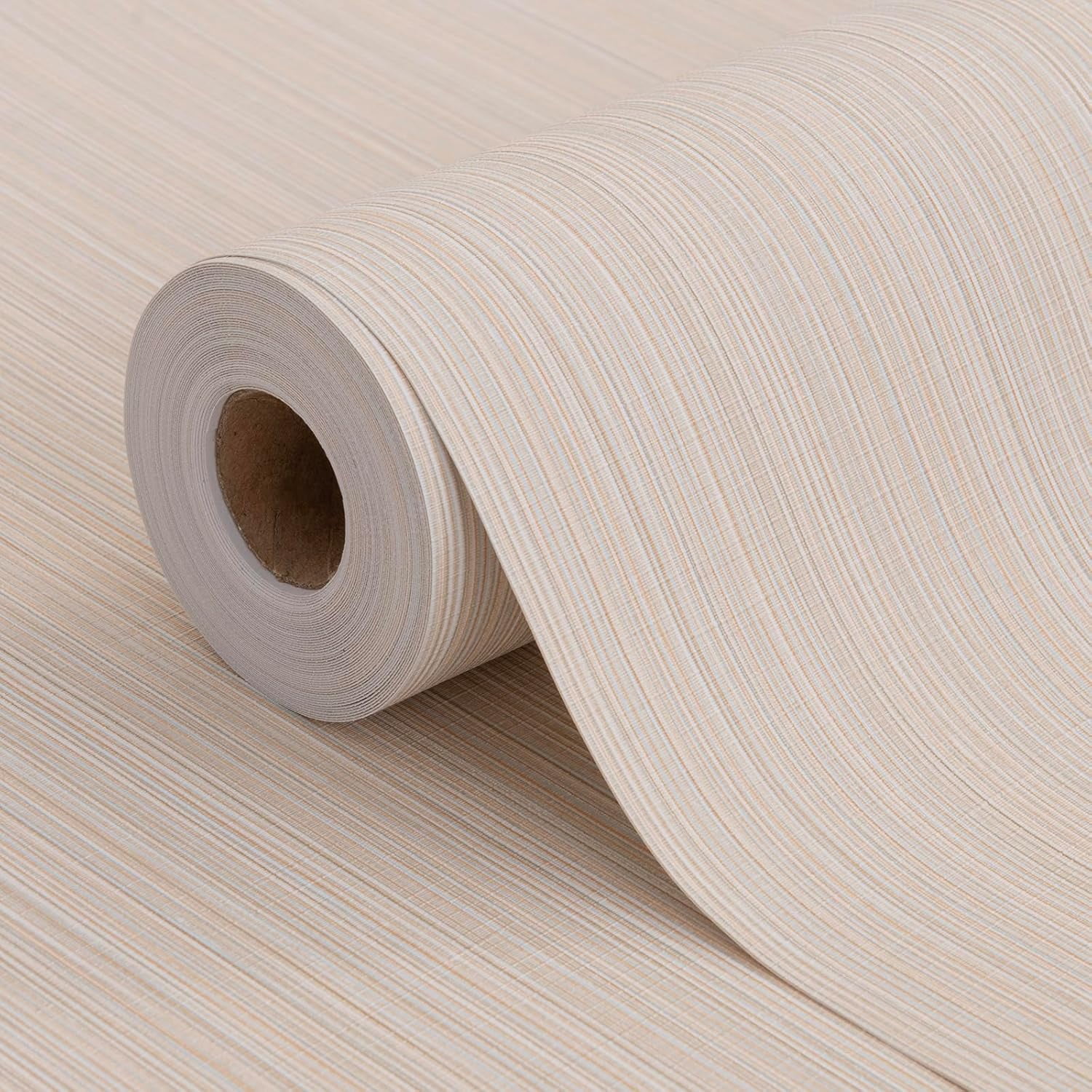Grasscloth Peel and Stick Wallpaper 20.8"x394" Beige Thick Fabric ...