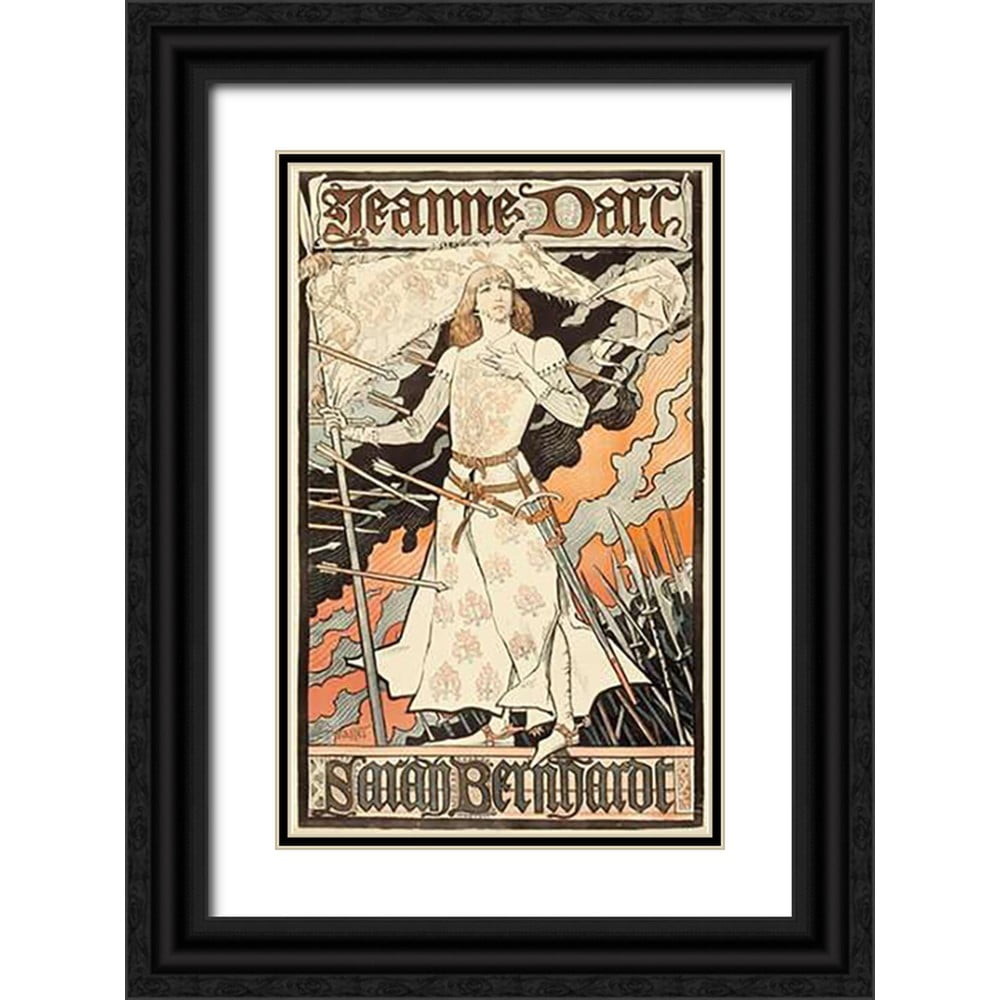 Grasset, Grasset 10x14 Black Ornate Wood Framed with Double Matting ...