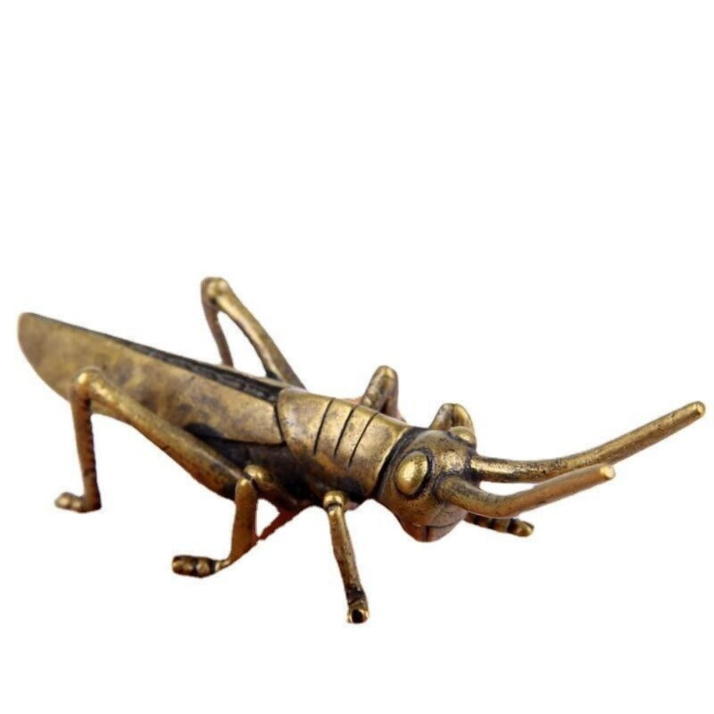 Grasshopper Brass Figurine Small Insect Statue House Ornament Animal ...