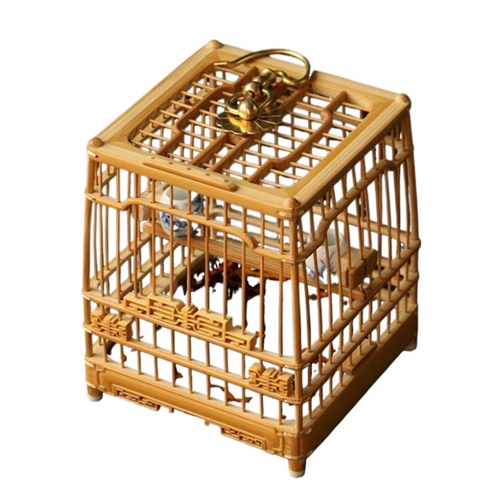 Grasshopper cage handmade square with metal hook hanging type - Walmart.com