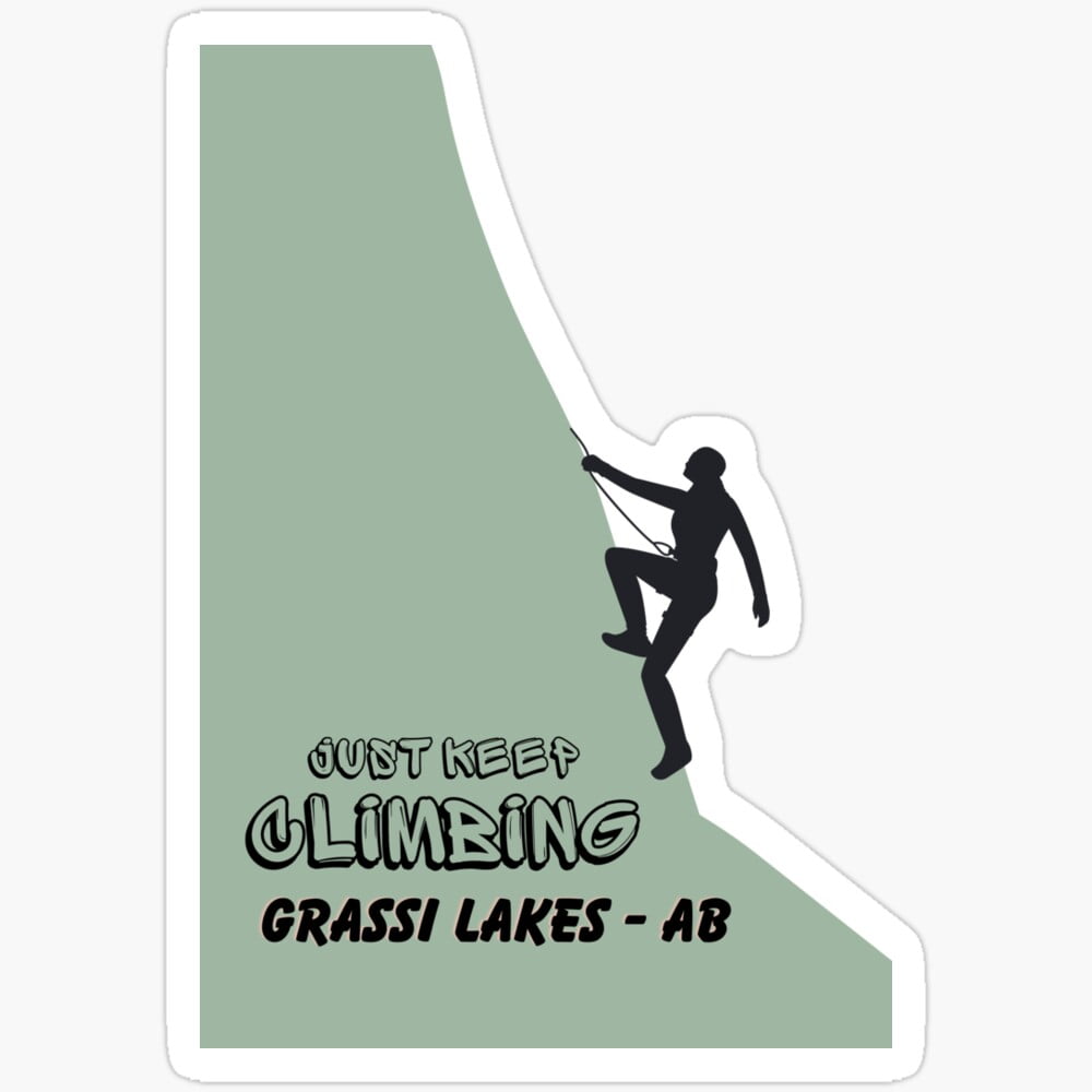 Grassi Lakes - Rock Climbing - Alberta Sticker Phone Decal Water Bottle ...