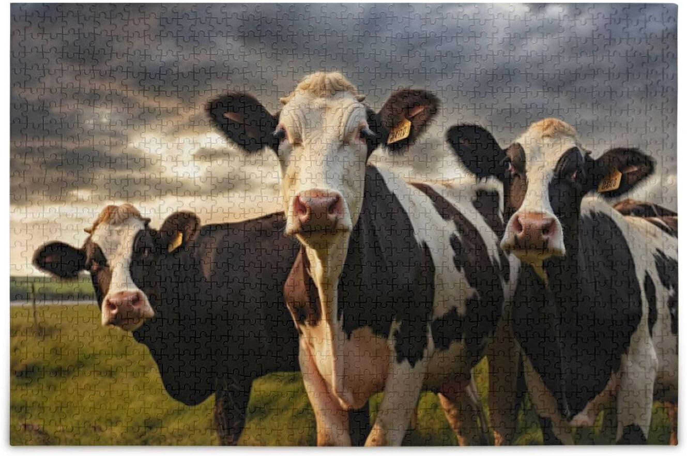 Grassland Cows Jigsaw Puzzle 500 PiecesDie-Cut Puzzle Pieces Are Easy ...