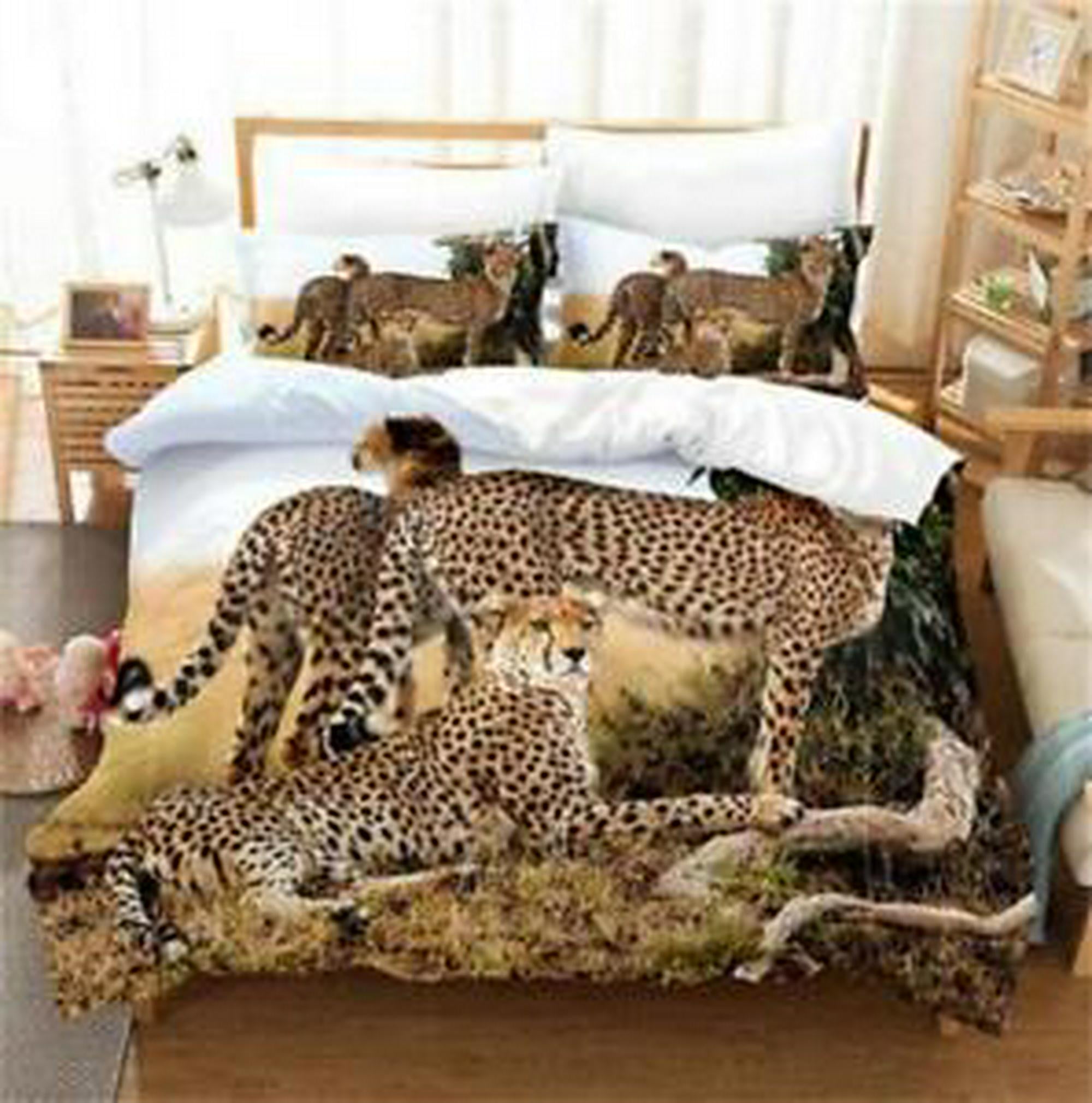 Grassland Wild Animal Quilt Duvet Cover Set Comforter Cover Bedspread ...