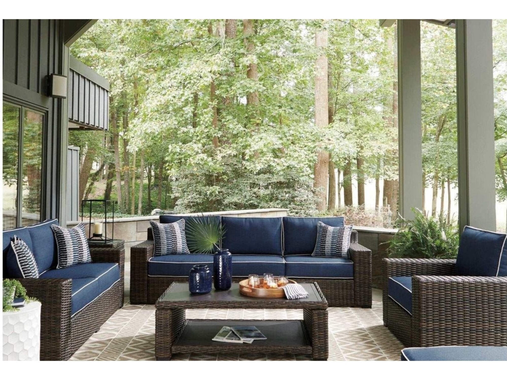 Grasson Lane Outdoor Seating Group / 5pc Set - Walmart.com