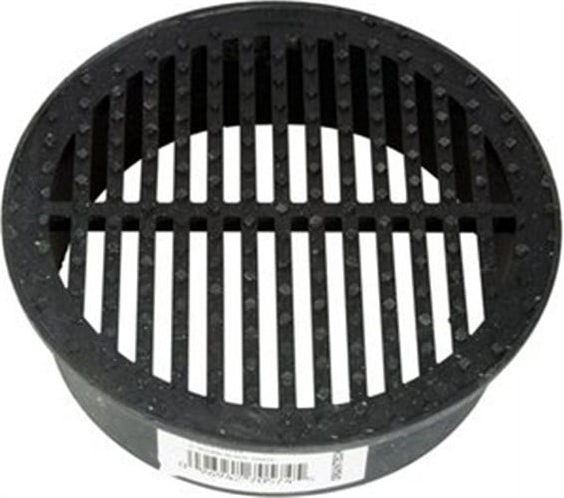 Grate Round Black 6in, PartNo 066SDB/TT01207K, by Draintech, Single ...