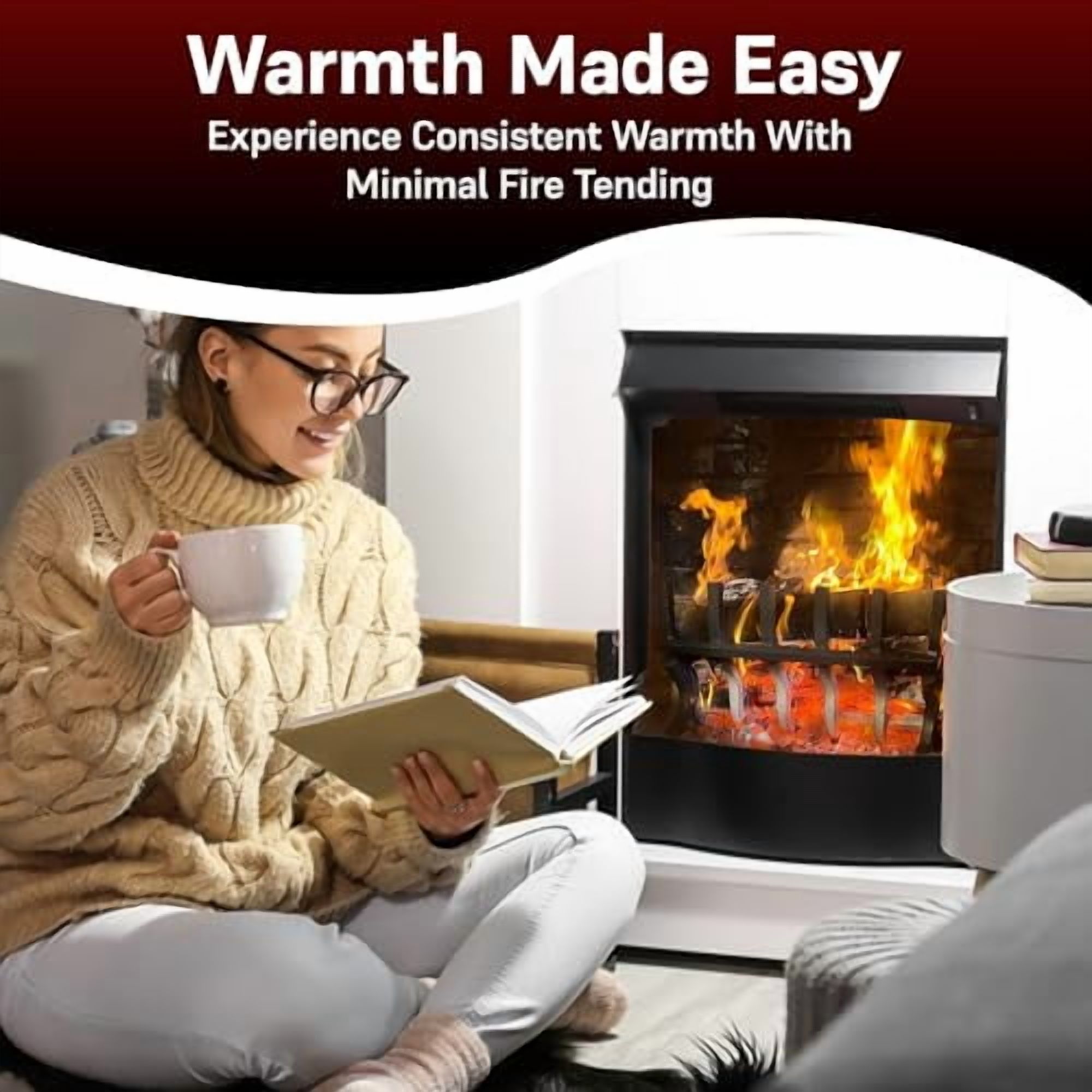 Grate Wall of Fire Model M-6 Smoke-Free Fireplace Grate – 26" Wide x 15 ...