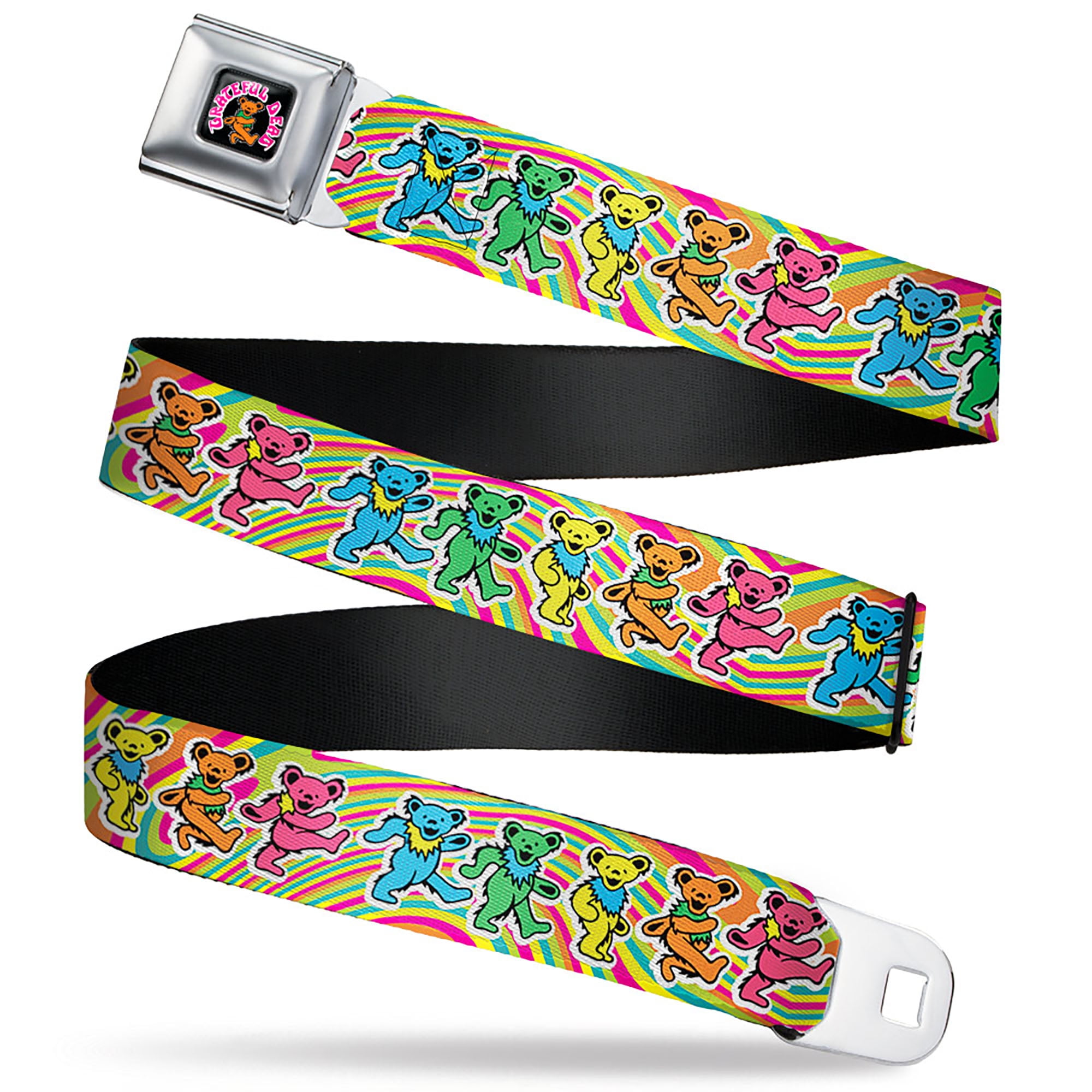 Grateful Dead Belt, Seatbelt Buckle Belt, Grateful Dead Dancing Bears ...