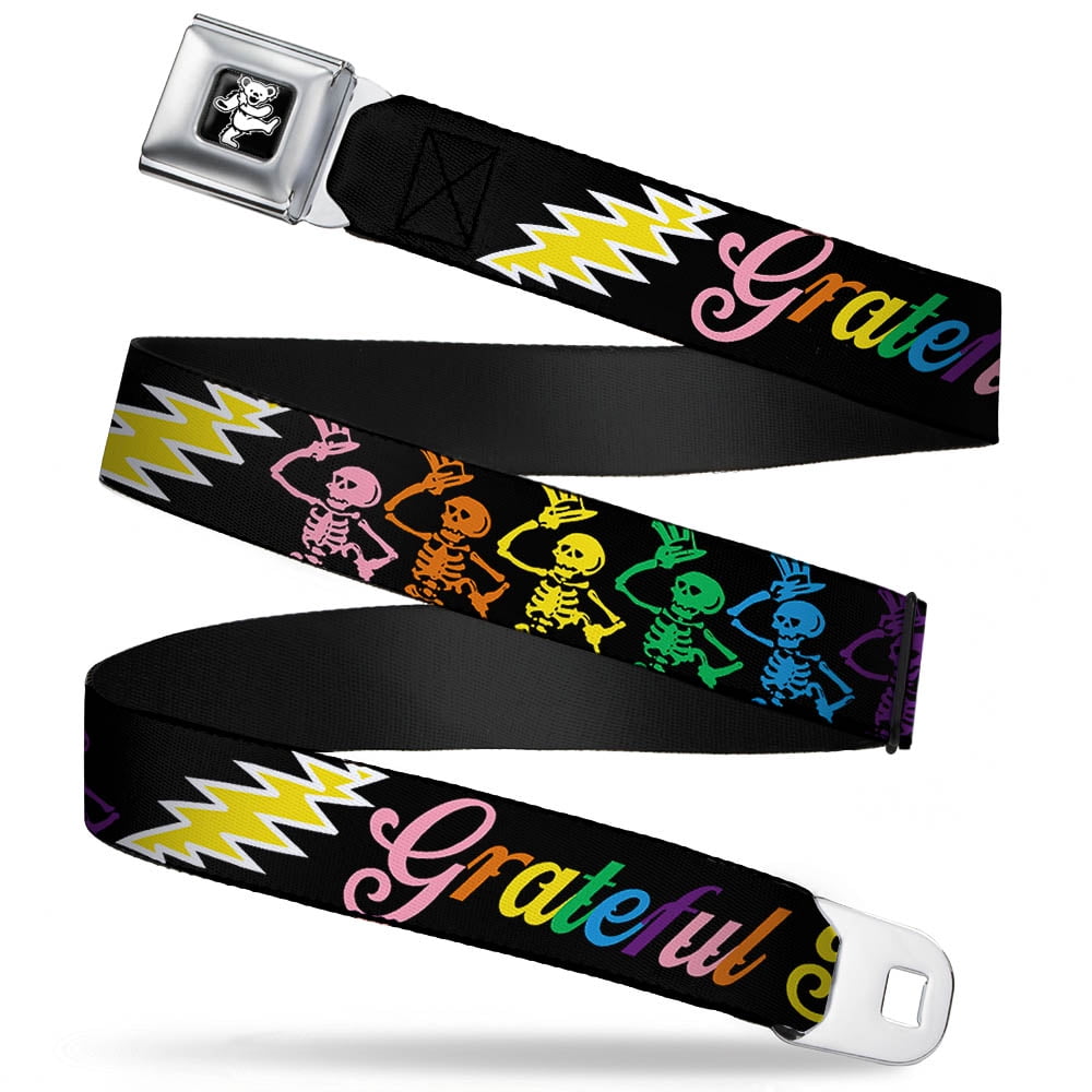 Grateful Dead Belt, Seatbelt Buckle Belt, Grateful Dead Script Bears ...