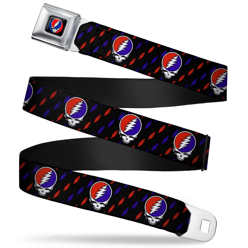 Grateful Dead Belt, Seatbelt Buckle Belt, Steal Your Face Mini ...