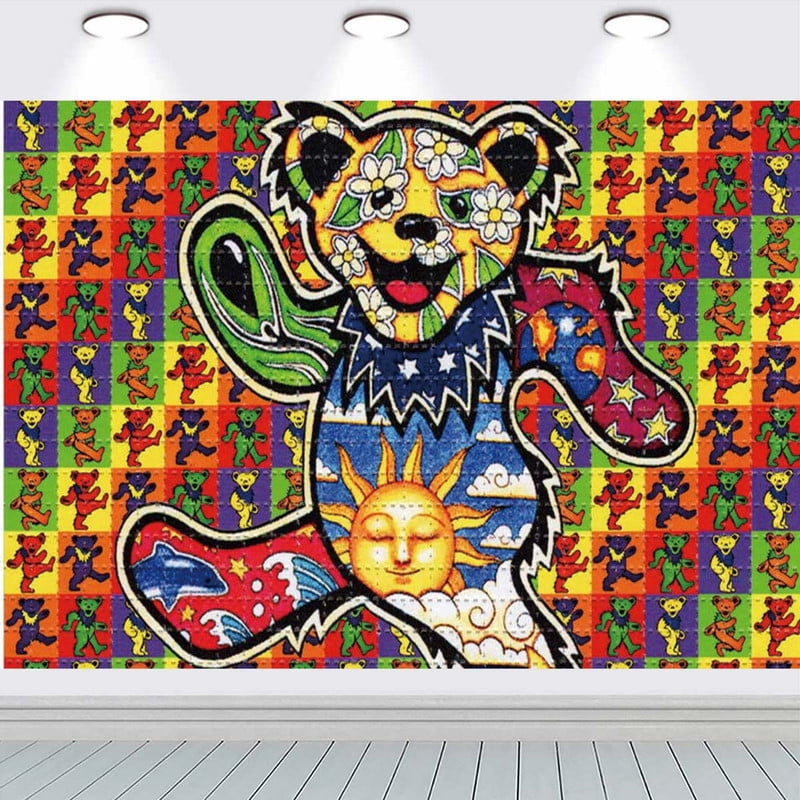 Grateful Dead Dancing Bears Party Supplies Background Backdrop ...