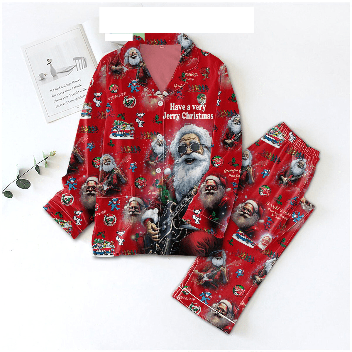 Grateful Dead Have A Very Jerry Christmas Pajamas Set - Walmart.com