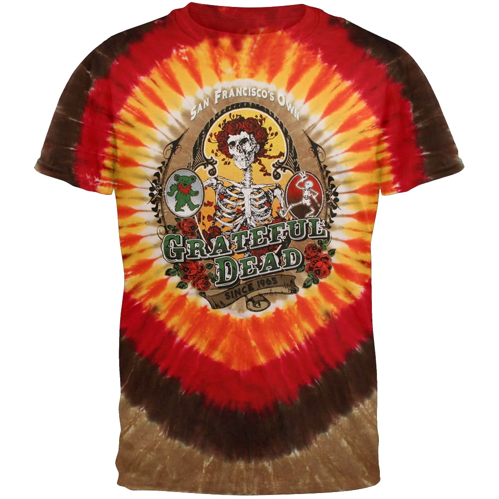 Grateful Dead Men's Bay Area Beloved Tie Dye Short Sleeve T Shirt ...