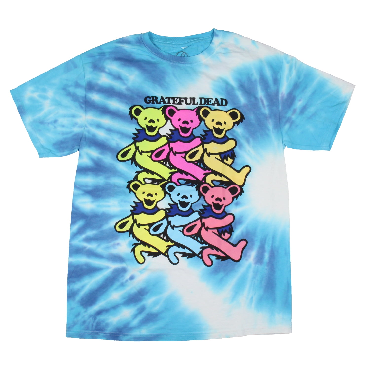 Grateful Dead Men's Dancing Bears Tie-Dyed Adult Graphic Print Band T ...