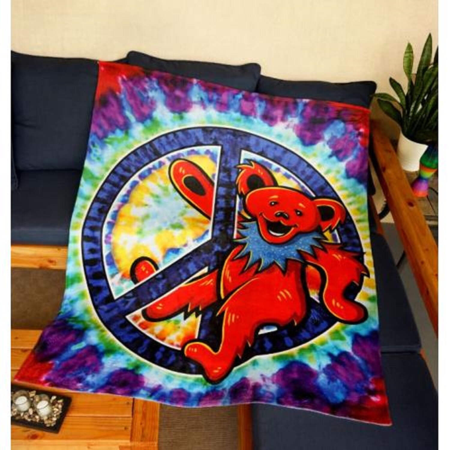 Grateful Dead Peace Bear Blanket SALE - Walmart.com
