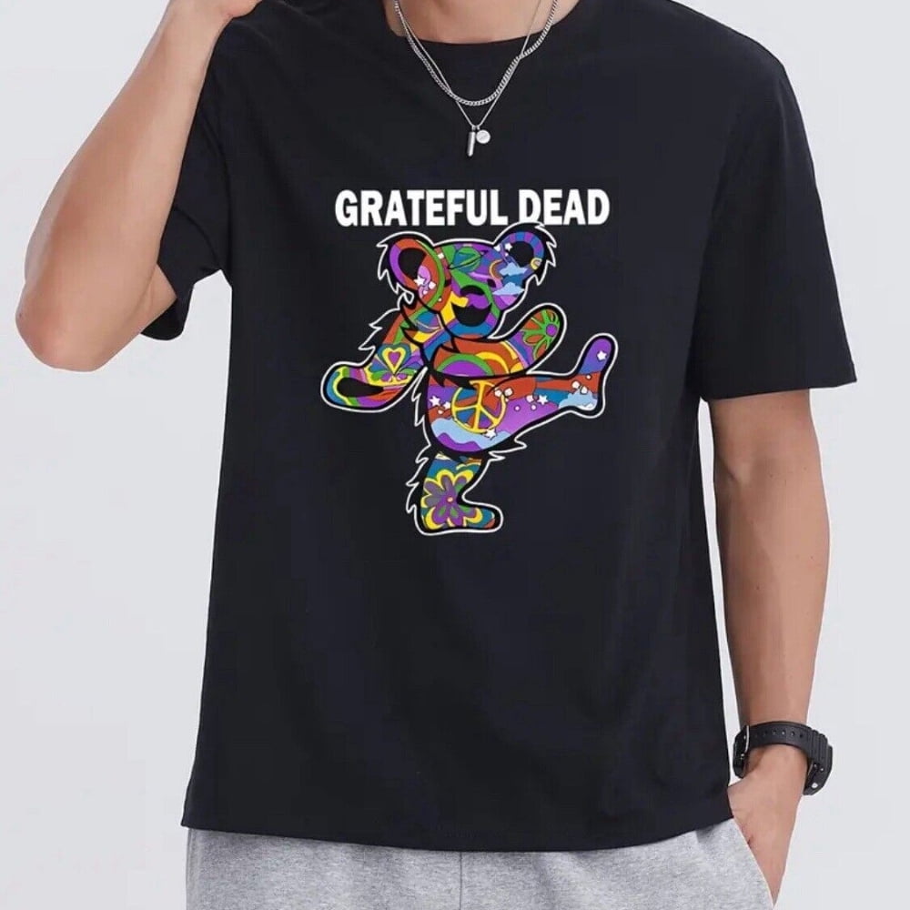 Grateful Dead Rainbow Bear T Shirt Large 40 in Black - Walmart.com