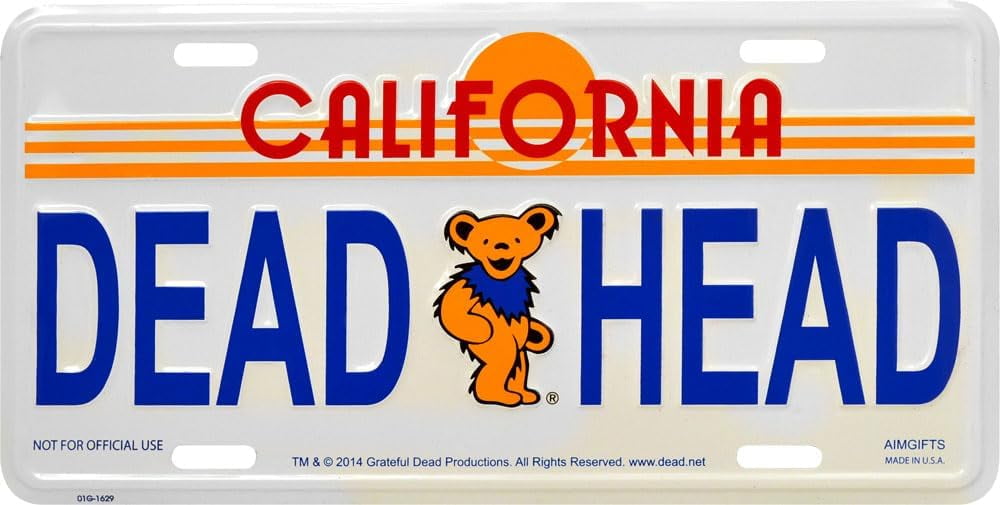 Grateful Dead Steal Your Face License Plate - 6" x 12" - Walmart.com