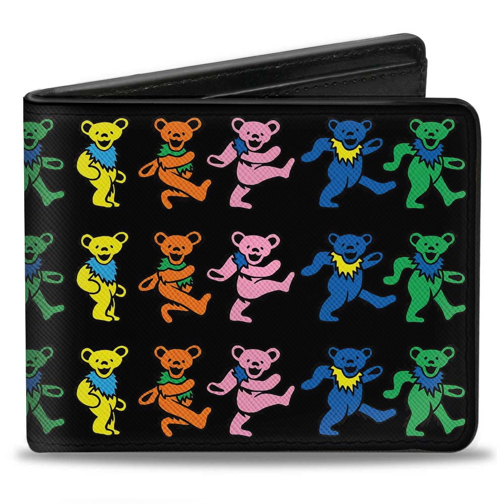 Grateful Dead Wallet, Bifold, Dancing Bears Black Multi Color, Vegan ...