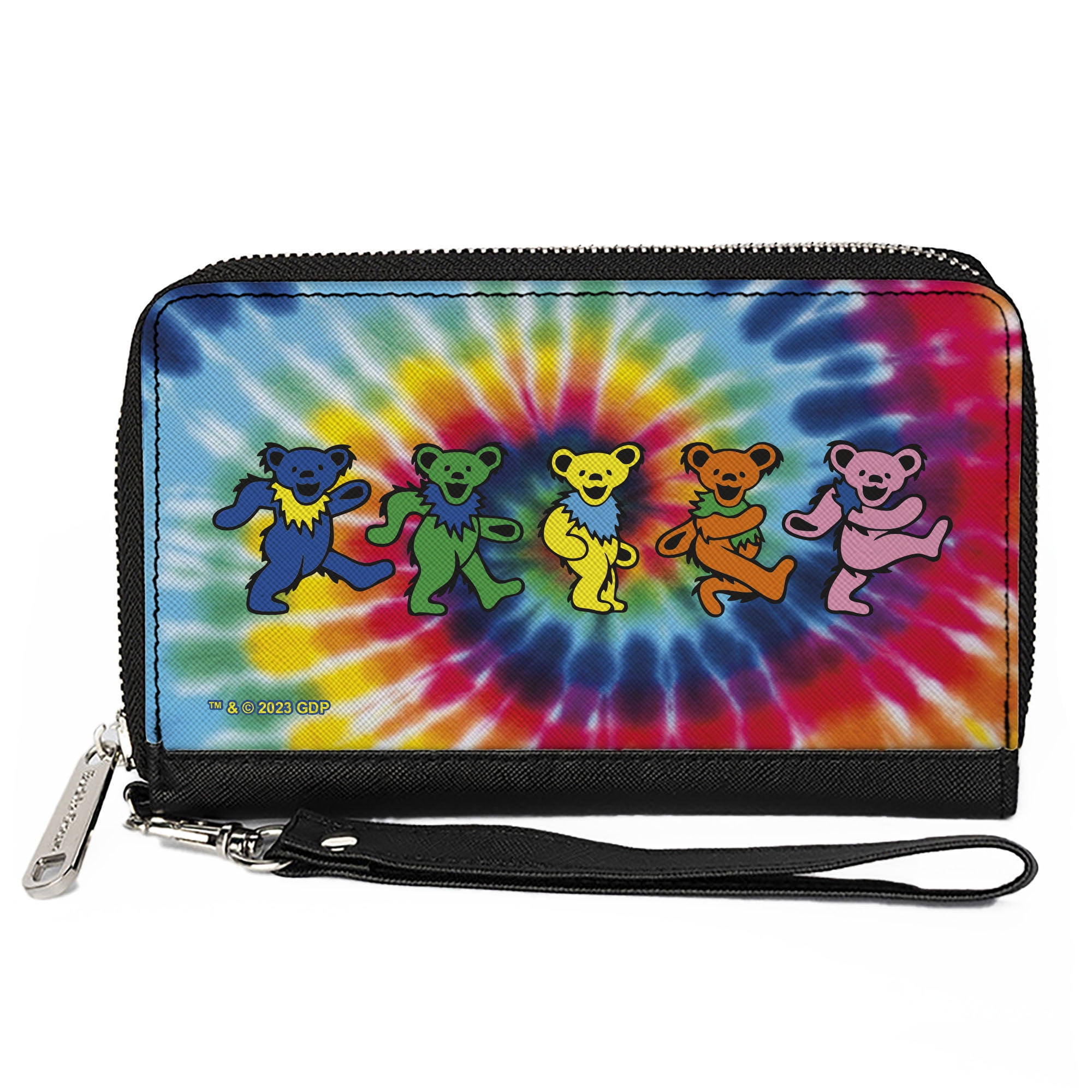 Grateful Dead Wallet, Zip Around, Grateful Dead Dancing Bears Swirl Tie ...