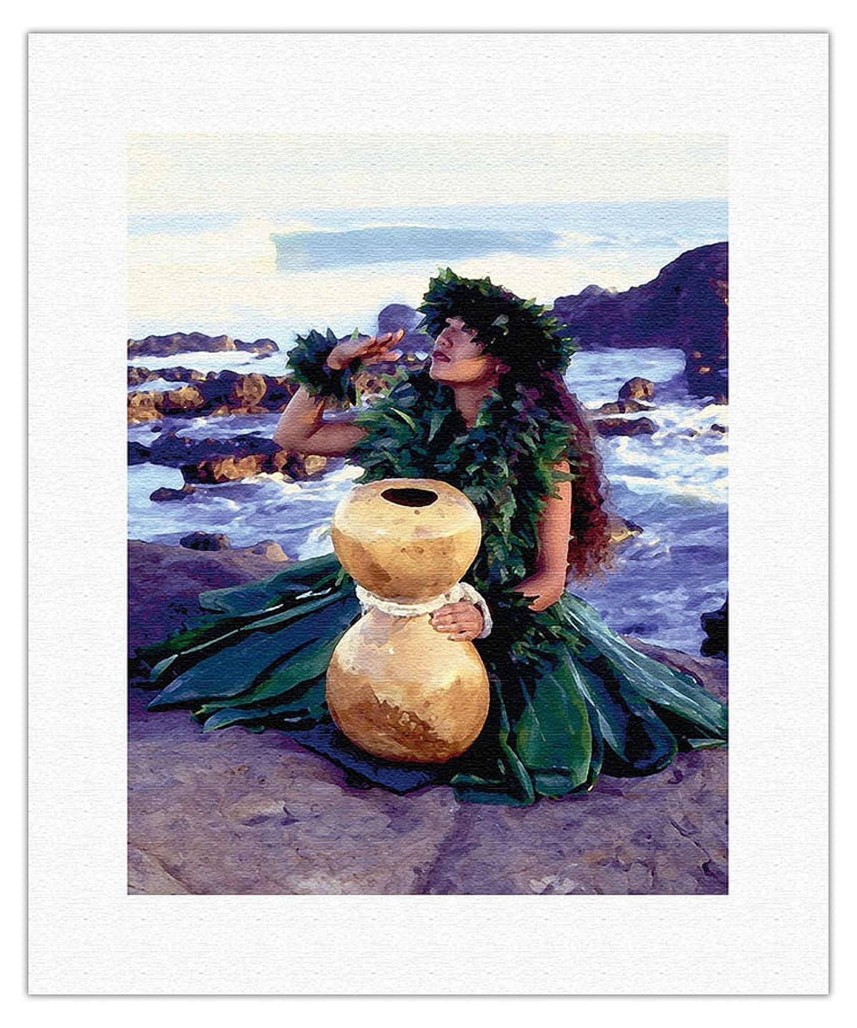 Grateful - Hawaiian Hula Dancer with Ipu Hula Gourd Drum - From an ...