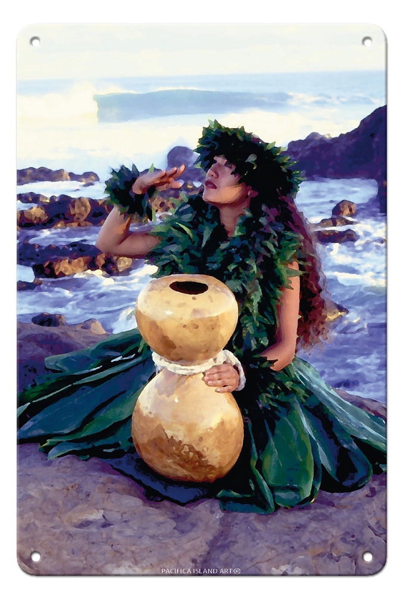 Grateful - Hawaiian Hula Dancer with Ipu Hula Gourd Drum - From an ...