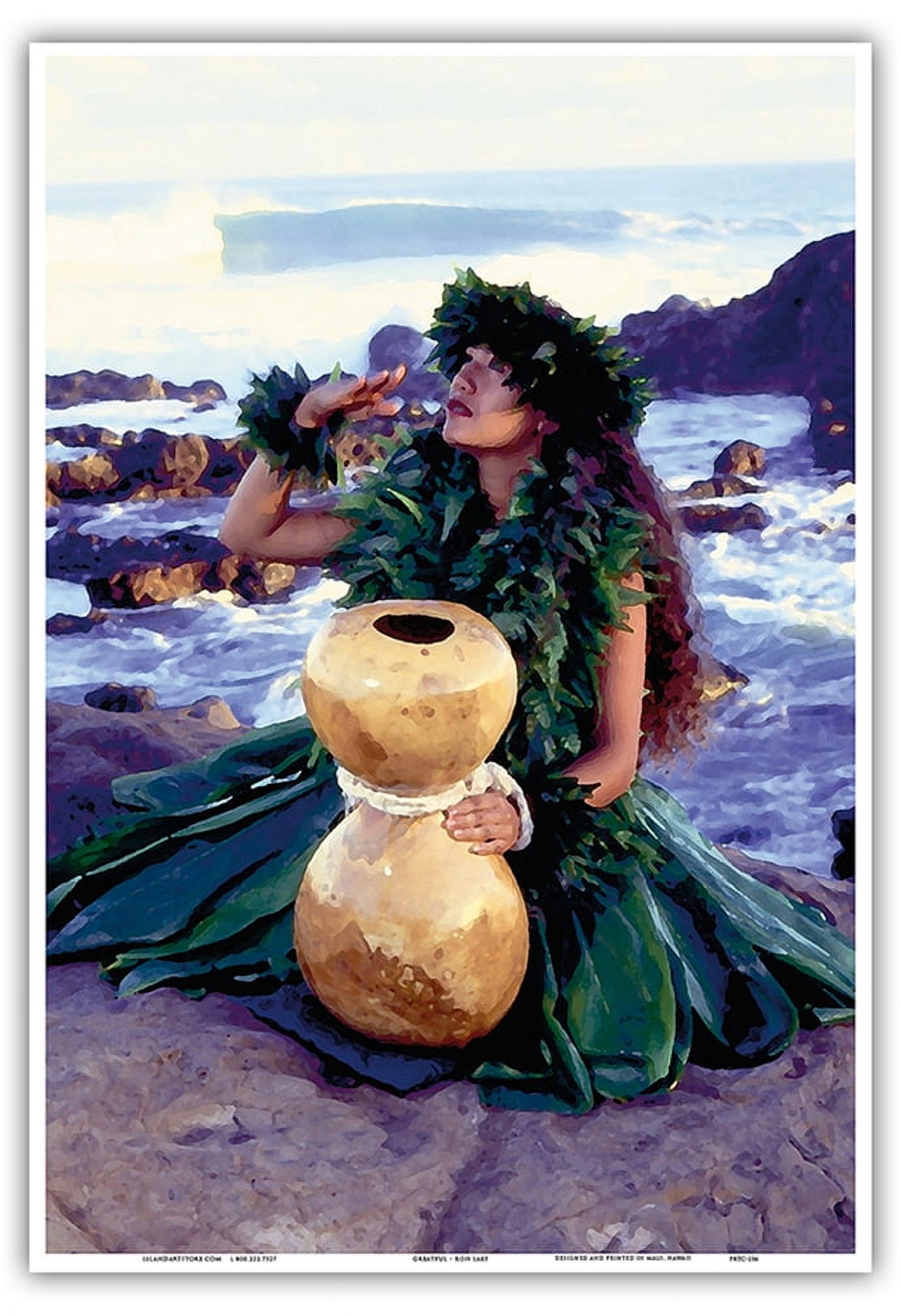 Grateful - Hawaiian Hula Dancer with Ipu Hula Gourd Drum - From an ...