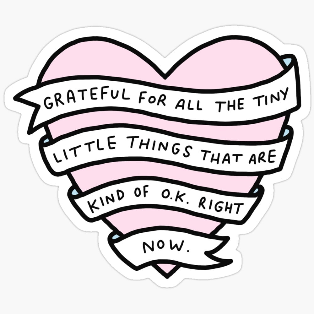 Grateful Heart Sticker Phone Decal Water Bottle Stickers Car Decals ...