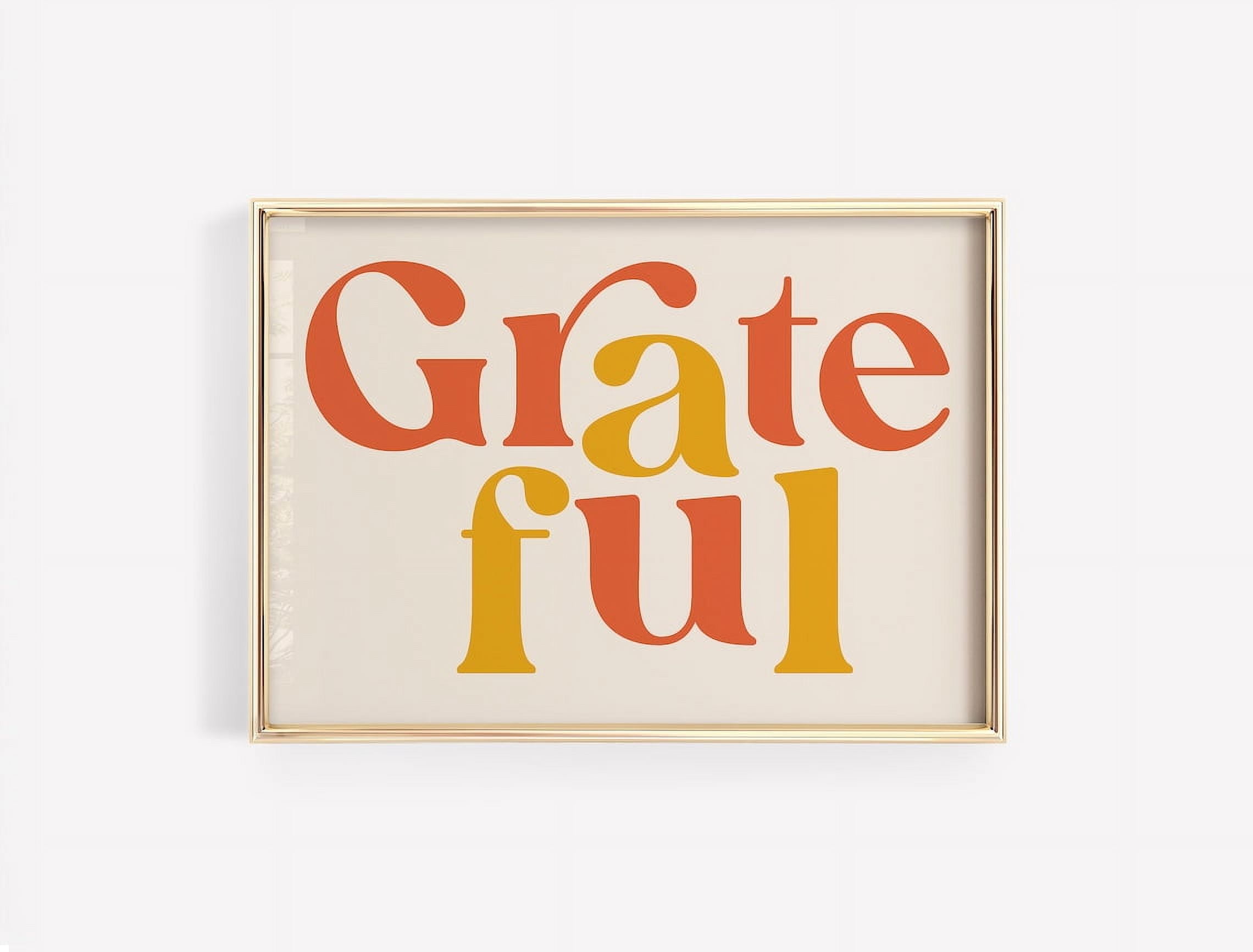 Grateful, Landscape Spiritual Inspirational Poster For Home Decor ...