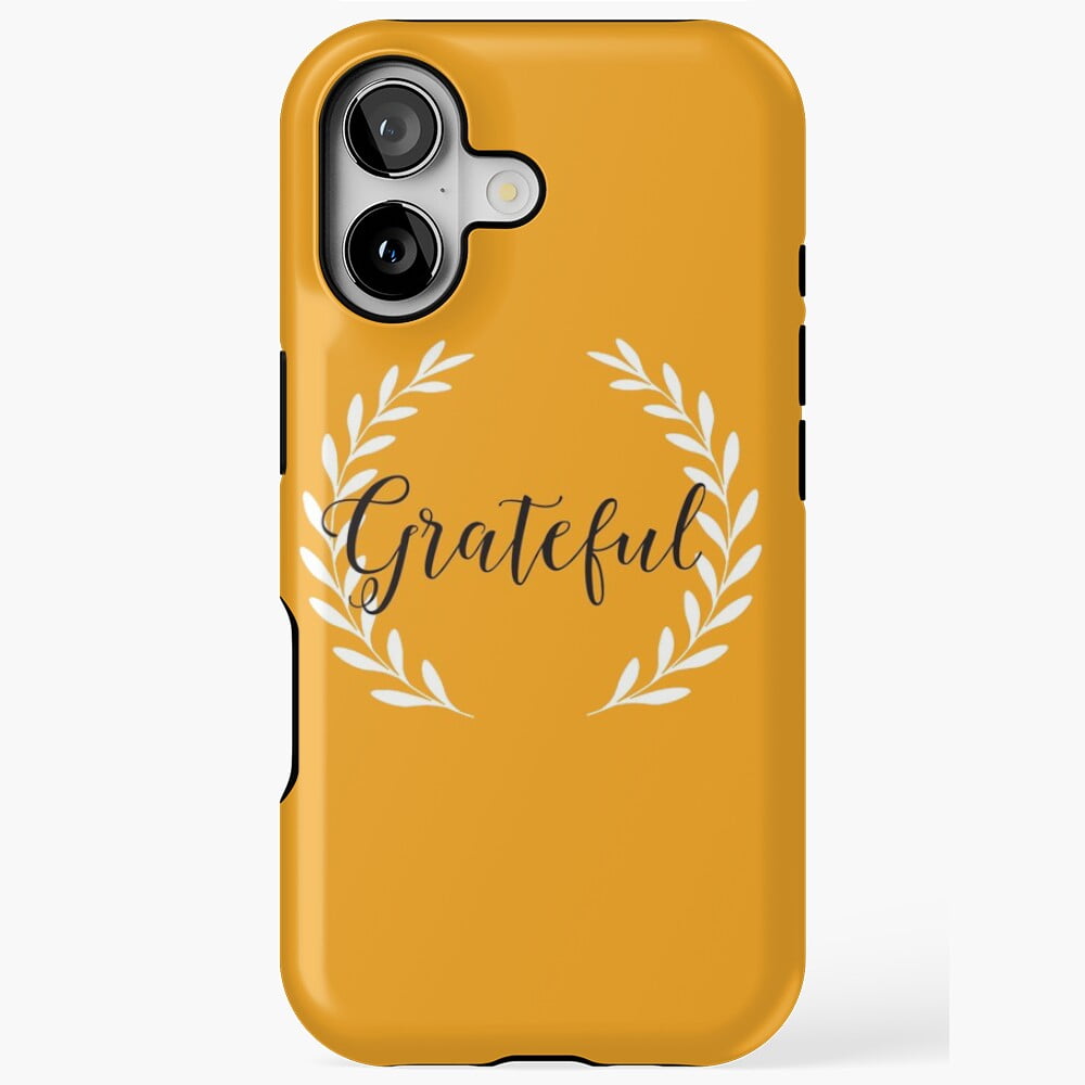 Grateful Lettering Cursive Design Case for iPhone 11 12 13 14 15 16 17 ...