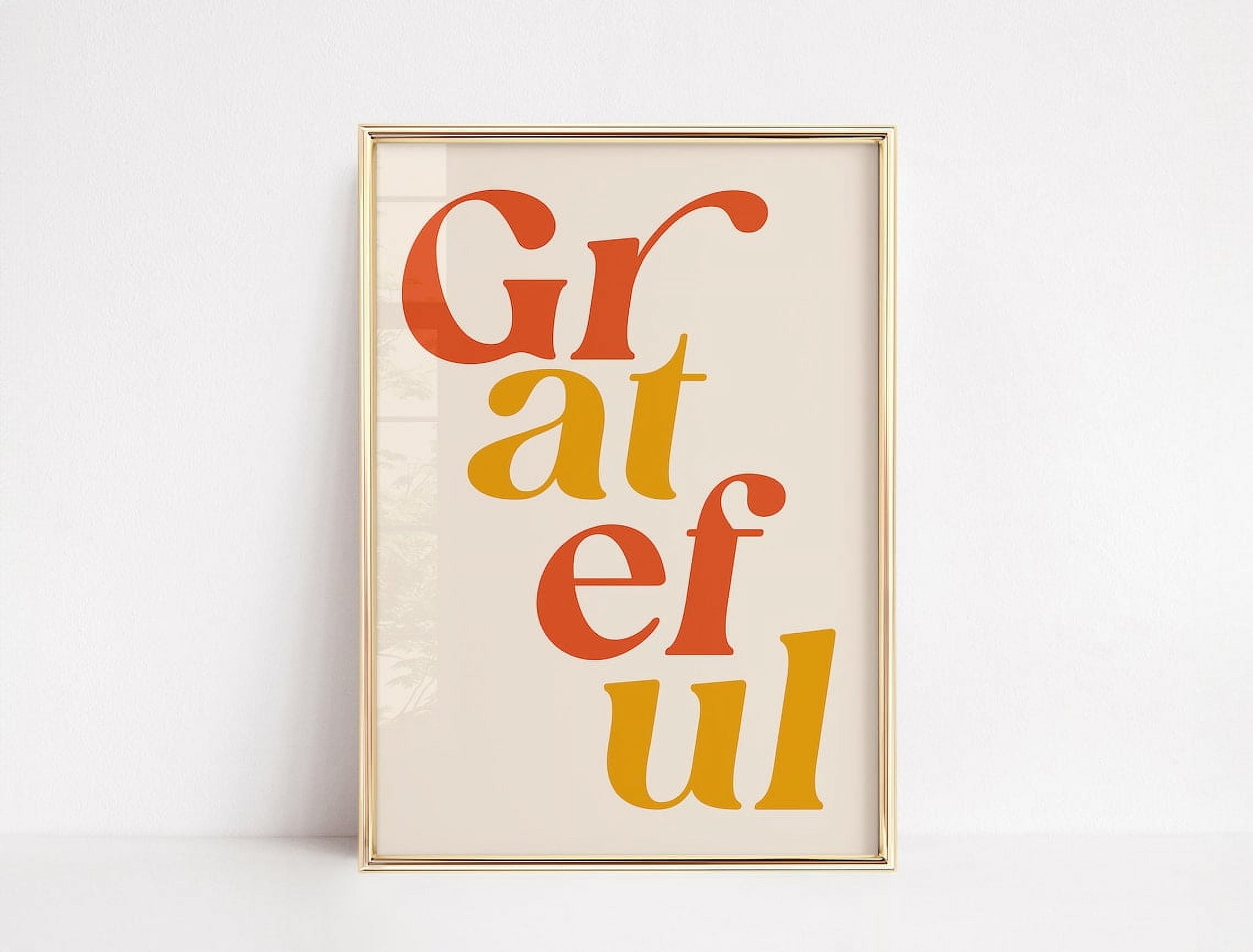 Grateful, Spiritual Inspirational Poster For Home Decor, Gratitude ...