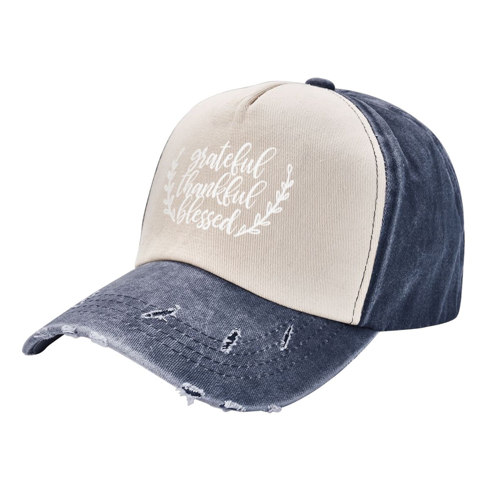 Grateful Thankful Blessed Baseball Cap Vintage Denim Adjustable Sport ...