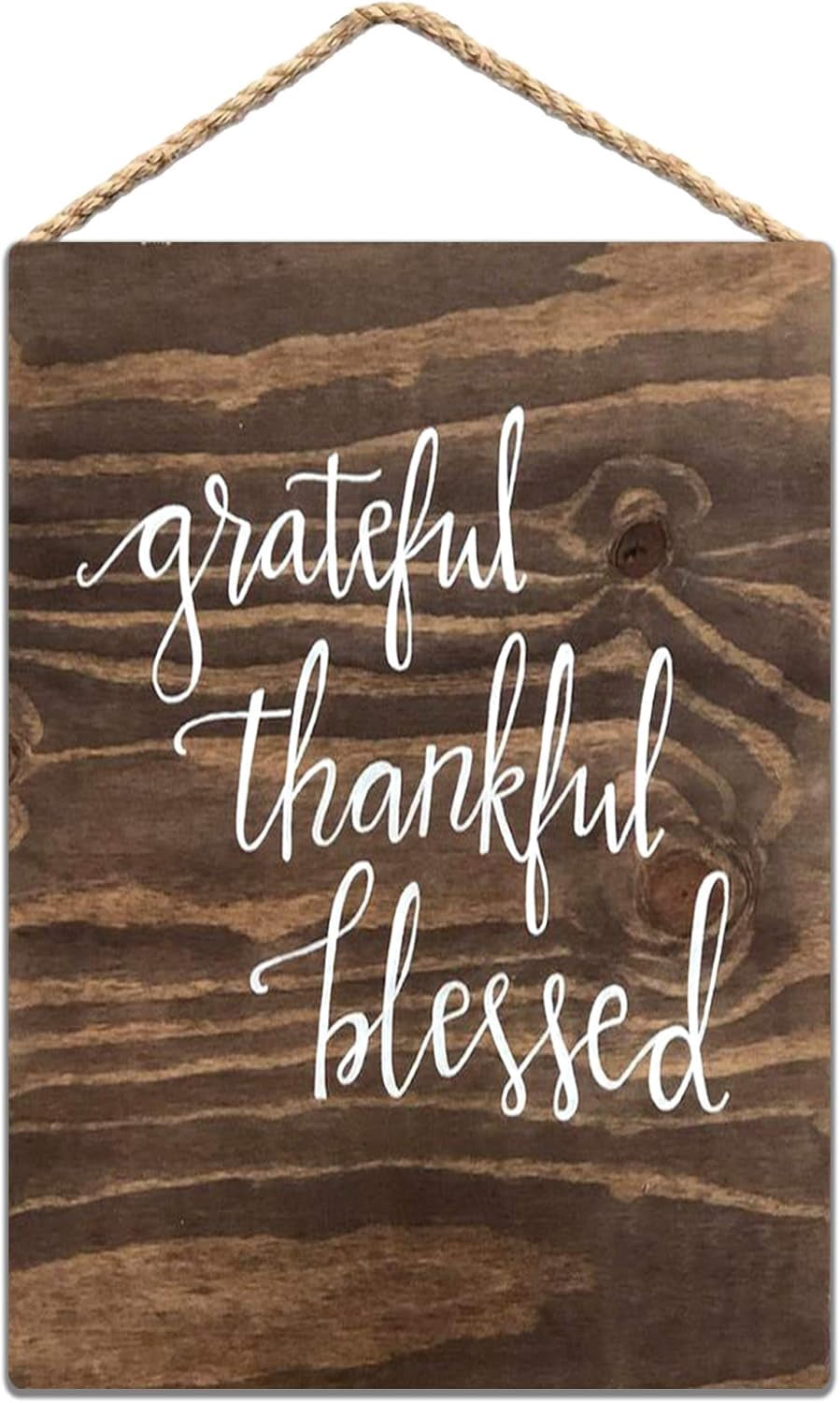 Grateful Thankful Blessed Hand Lettered Tin Sign 8x12 Inch Weird And ...