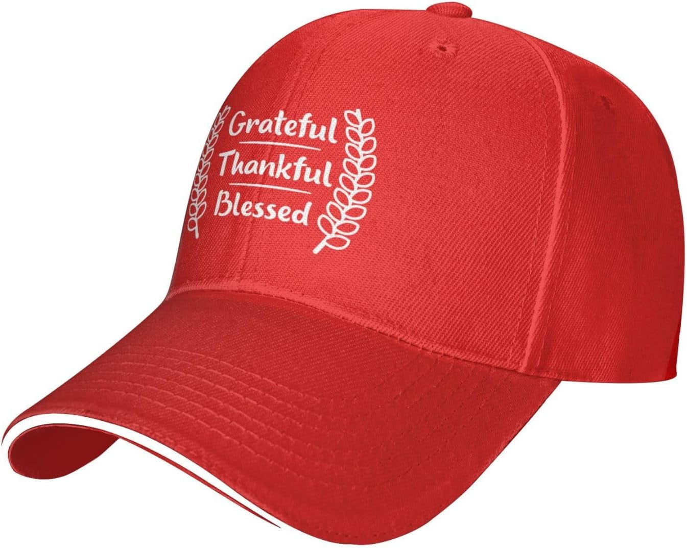 Grateful Thankful Blessed Hat Mens Wide Brim Baseball Cap Adjustable ...