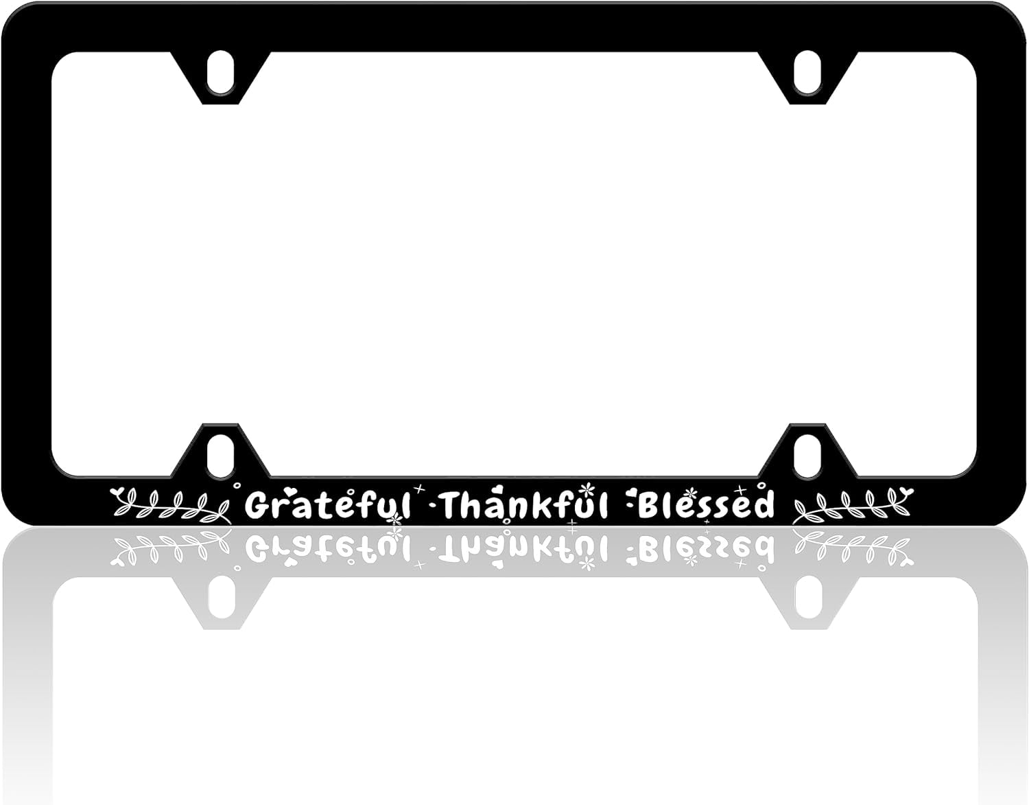 Grateful Thankful Blessed License Plate Frame Belief License Plate ...