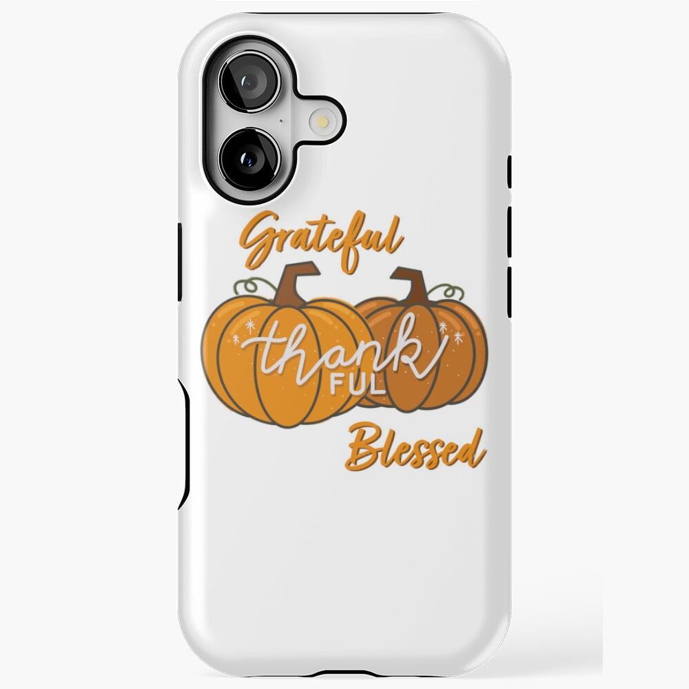 Grateful Thankful Blessed Pumpkin Thanksgiving Case for iPhone 11-17 ...