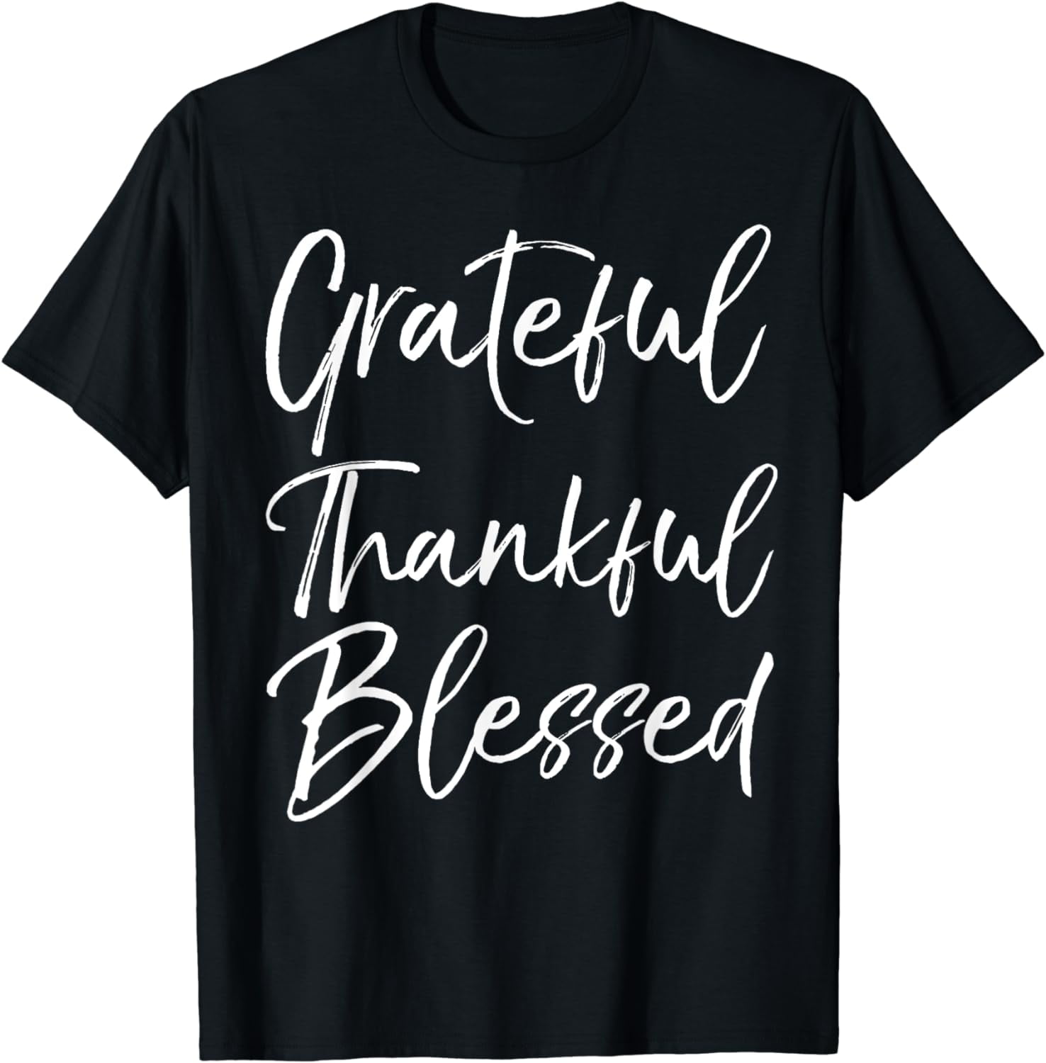 Grateful Thankful Blessed Shirt Vintage Bold Cool Christian T-Shirt ...