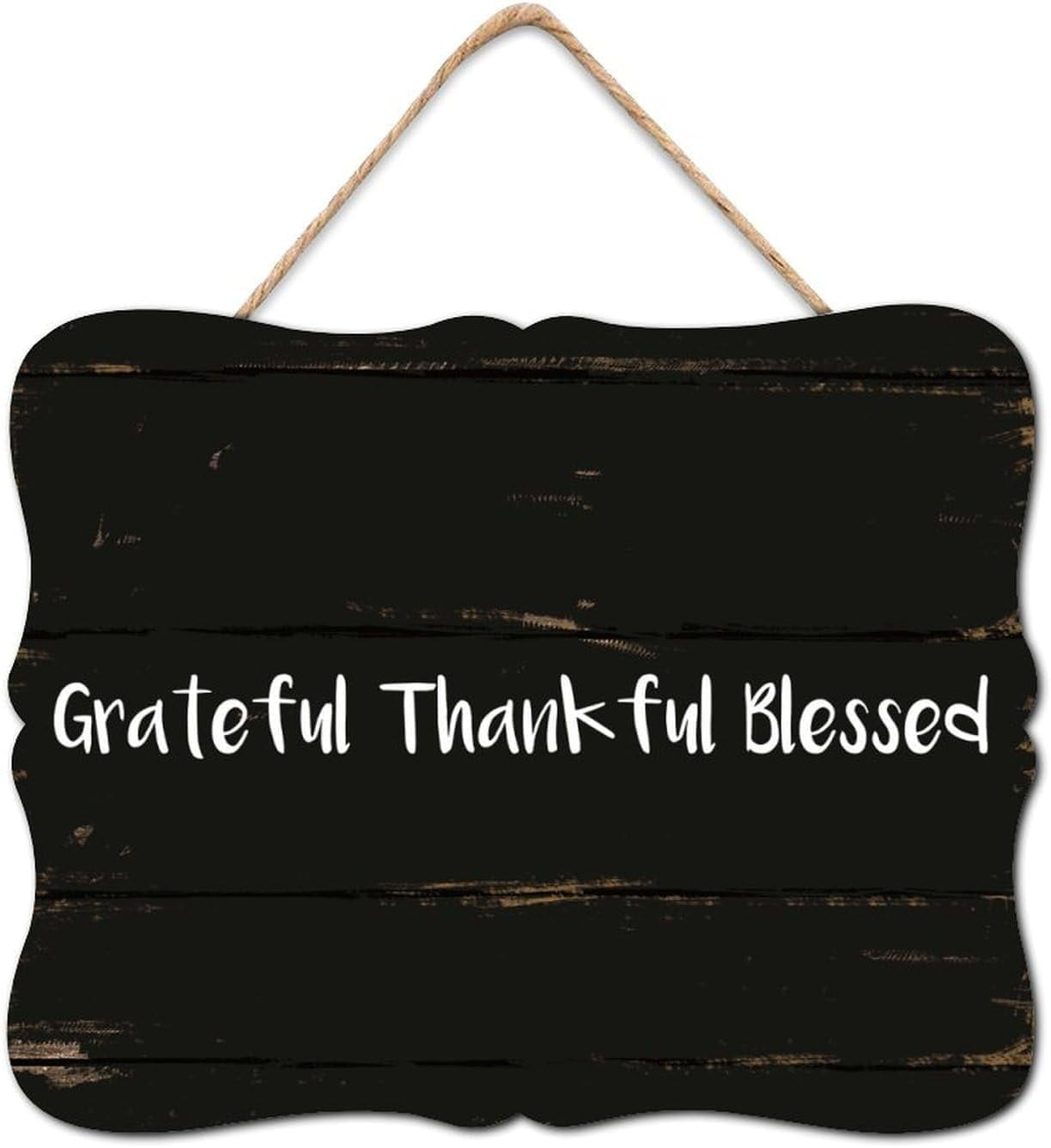 Grateful Thankful Blessed Wooden Signs Farmhouse Wood Hanging Sign Wood ...