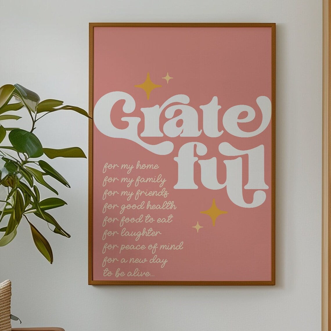 Grateful Wall Art! Boho,Minimalist Prints,Boho&Minimalistdecor,Retro ...