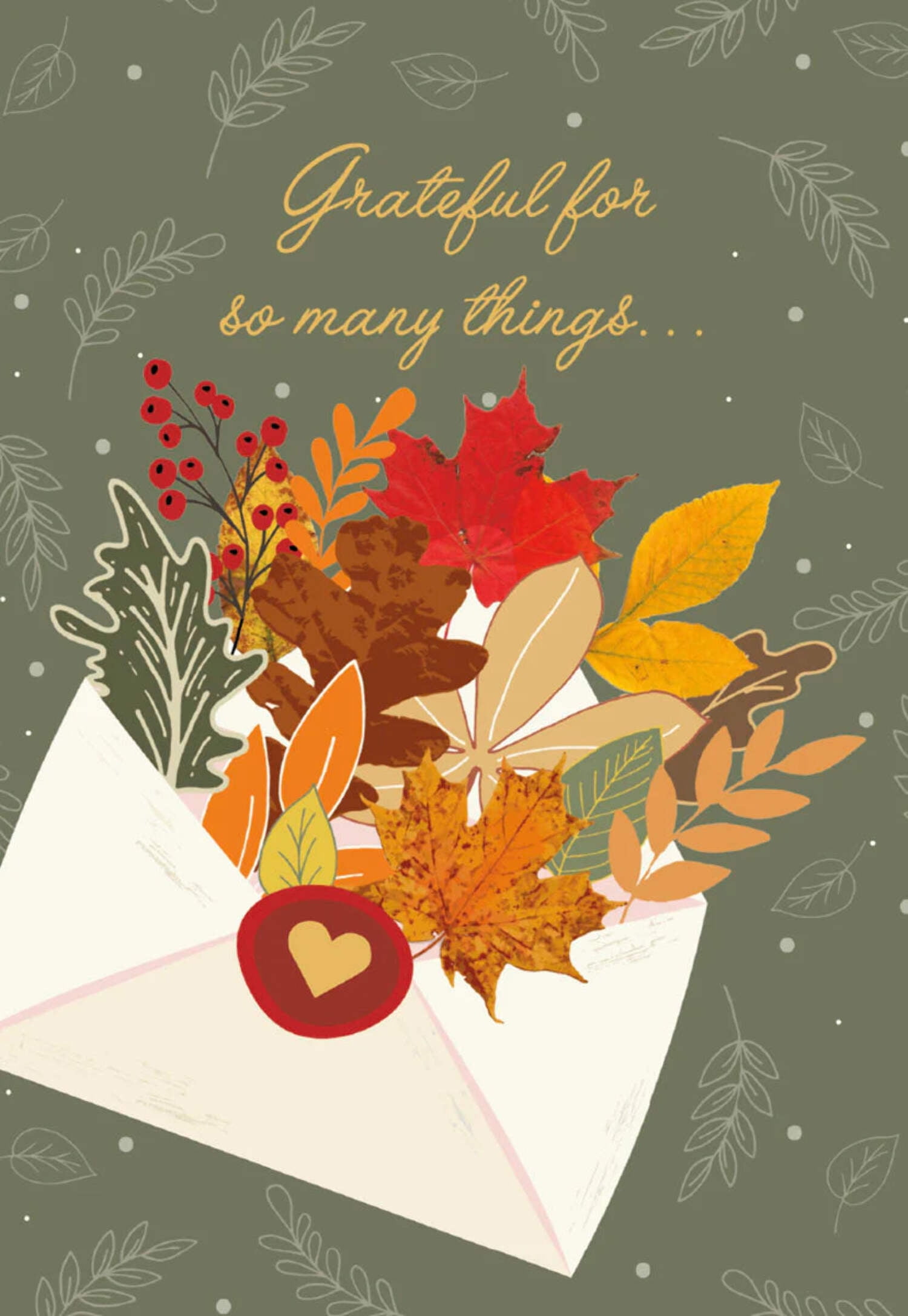 Grateful for so many things Thanksgiving Greeting Card [THT47083101 ...