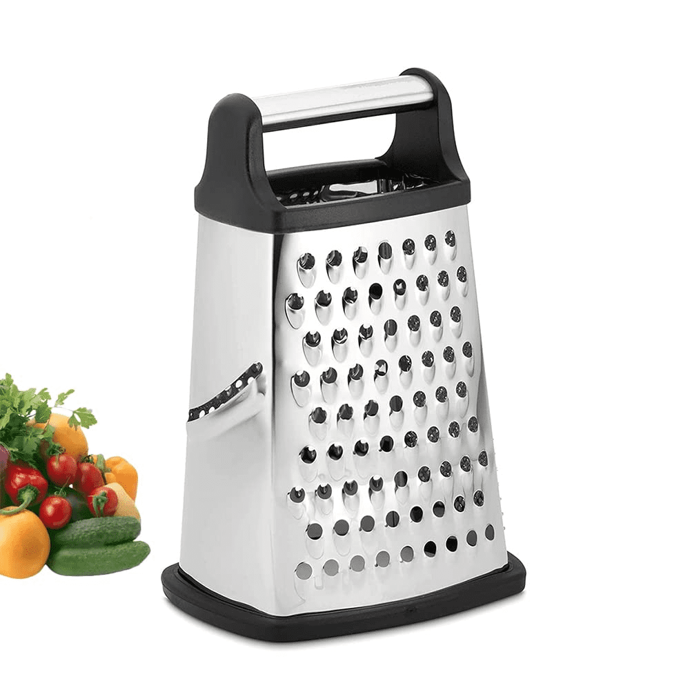 Grater & Shredder,Stainless Steel Zester with 4 Sides- Kitchen Cutter ...