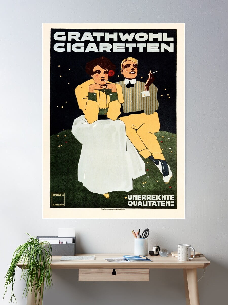 Grathwohl Cigaretten By Ludwig Hohlwein Vintage German Cigarettes ...