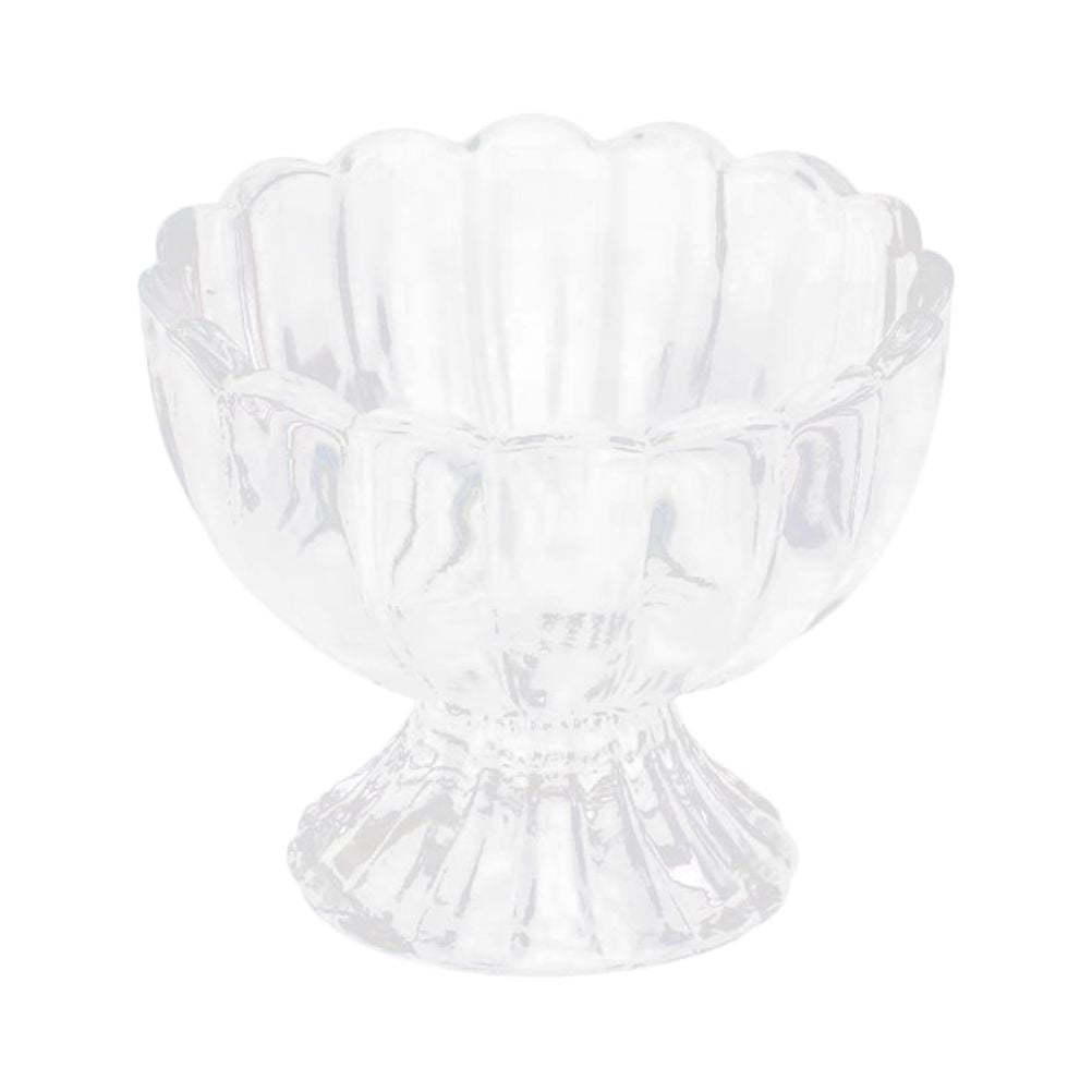 Gratier 1 Pc Lotus Glass Dessert Cup Transparent Glass Cup Salad Bowl ...