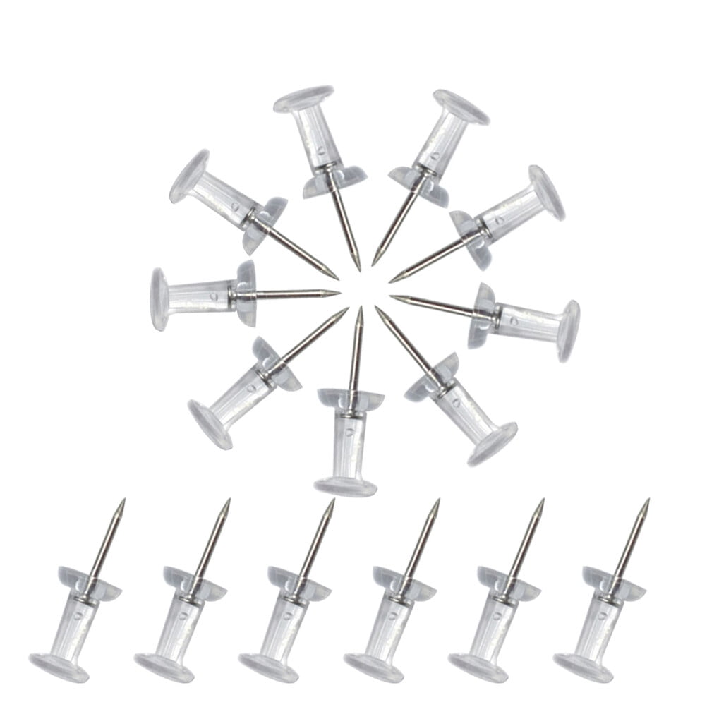 Gratier 200Pcs Transparent Pushpins Map Push Tacks for School Home ...