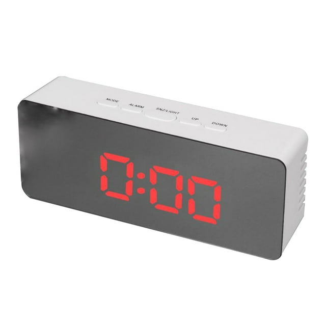 Gratier Led Alarm Clock Mirror Clock Led Display Clock Multi-function ...
