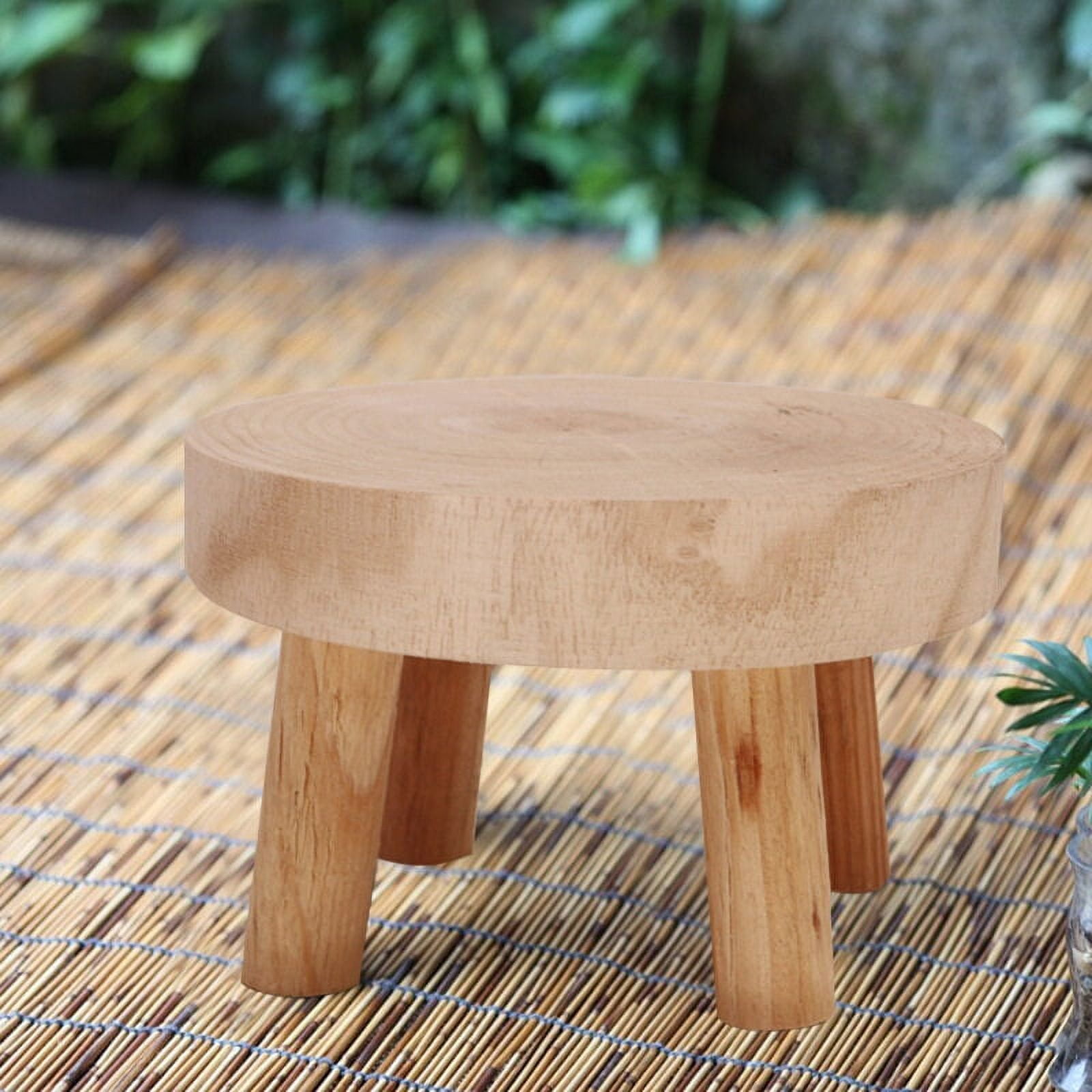 Gratier Wood Plant Stand Stool Wood Plant Riser Stands Decorative ...