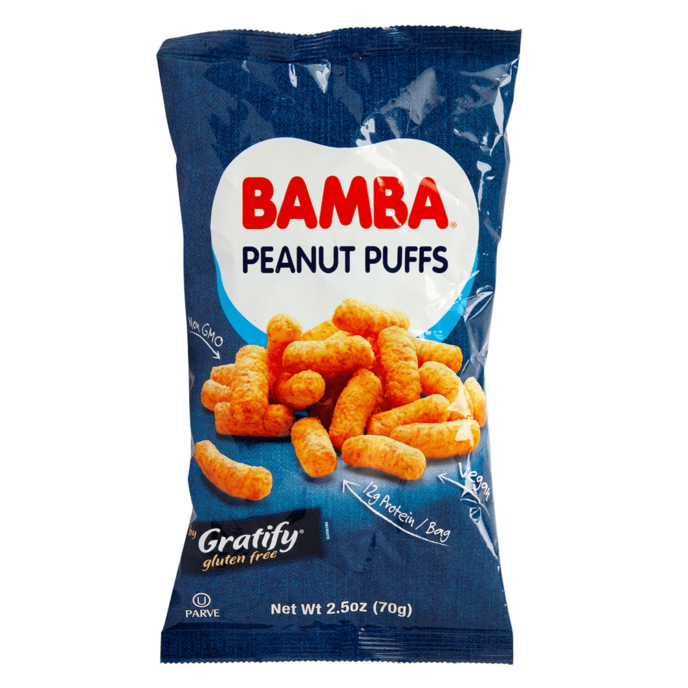 Gratify Gluten-Free Crunchy Bamba Peanut Butter Puffs Snacks, 2.5 oz ...