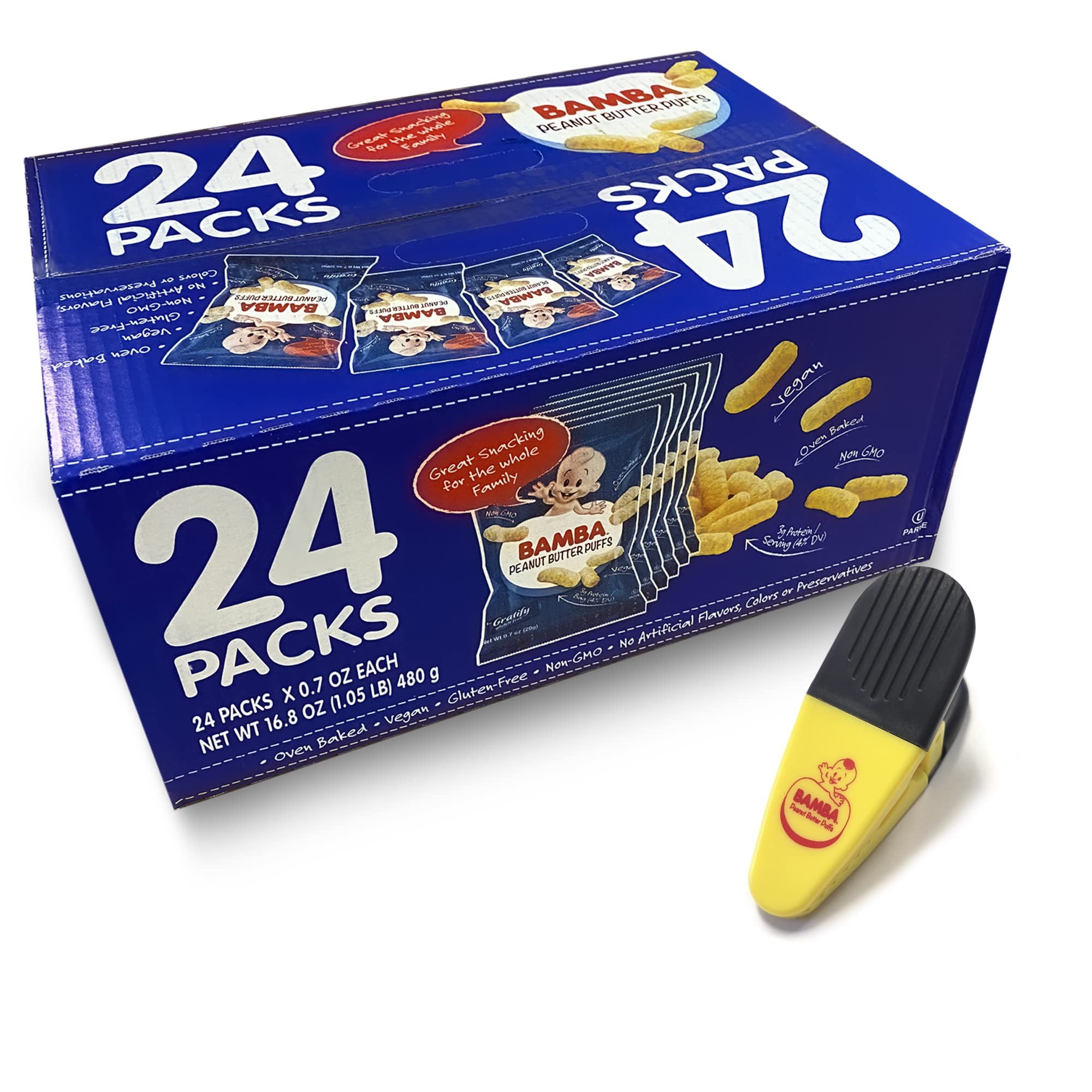 Gratify Bamba Peanut Butter ZS23 Snacks Bundle With Bag Clip - All ...